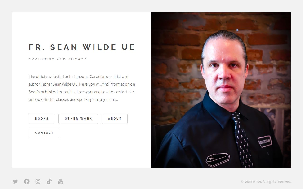 Sean Wilde Occultist and Author